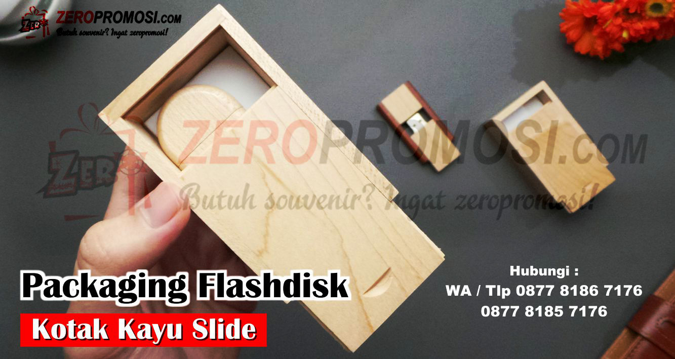 Slide Box Kayu Untuk Packaging Flashdisk Custom Cetak Logo - Packaging ...