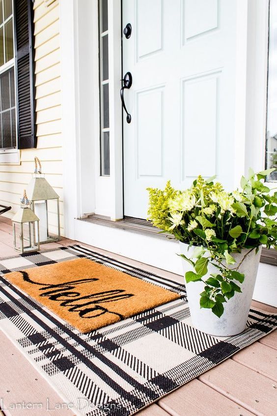 Porch Decor Ideas For A Small Stoop - A Stroll Thru Life