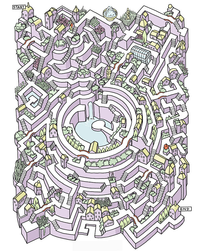 17 Gambar Labirin Ini Tidak Hanya Indah, Namun Juga Menarik Untuk ...