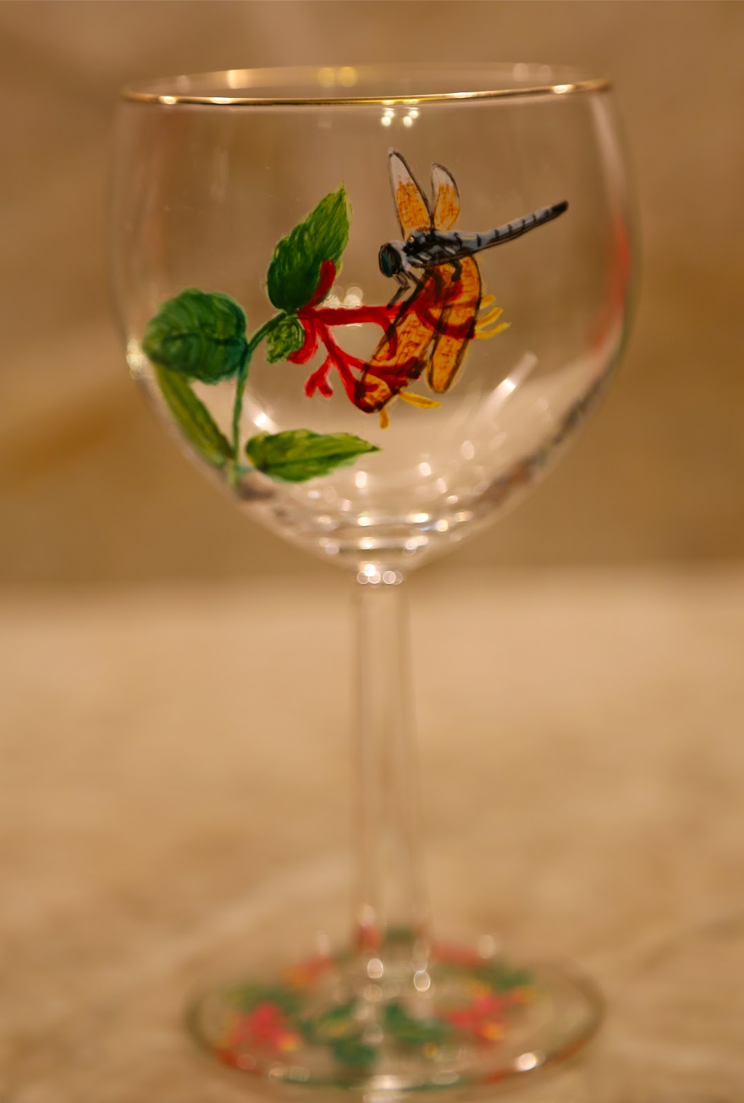 Sweet Southern Days: Hand-Painted Wine Glasses