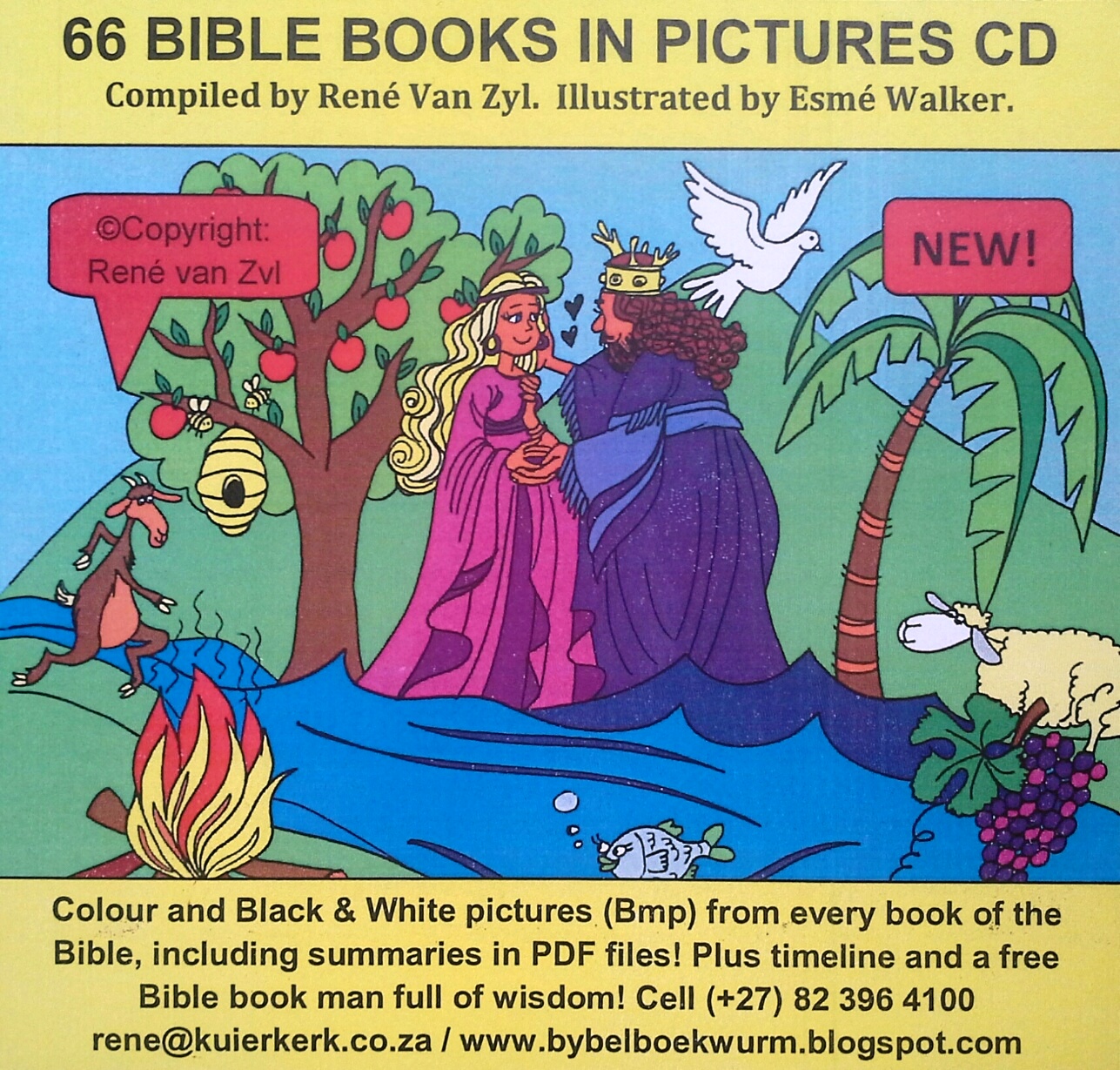 DIE BYBELBOEKWURM (vir Kinderkerke): 66 Bybelboekprente pakket ...