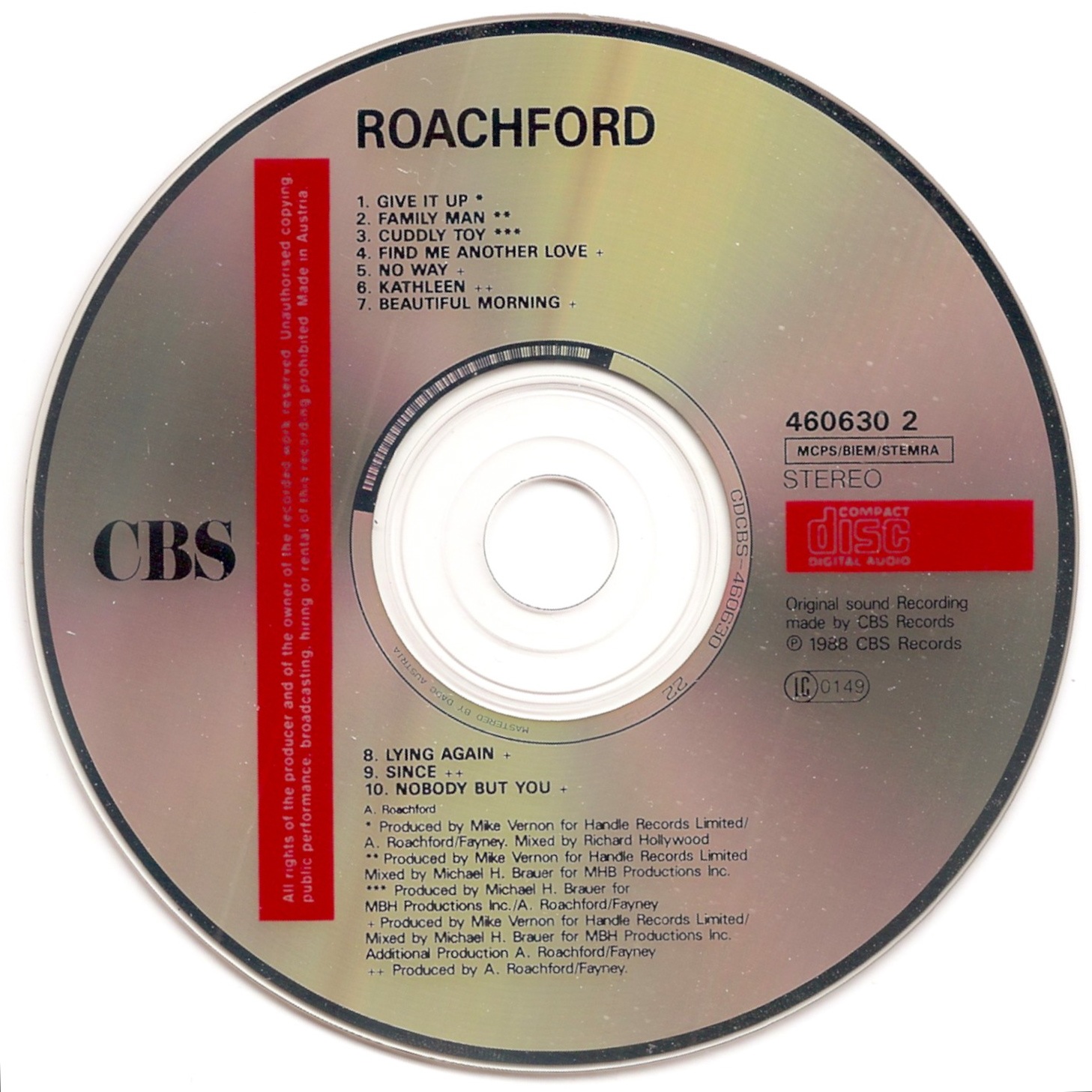 The First Pressing CD Collection: Roachford - Roachford