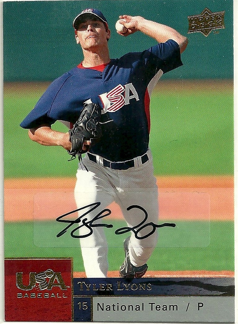 The Snorting Bull: 2009 Upper Deck USA Baseball Tyler Lyons Autograph