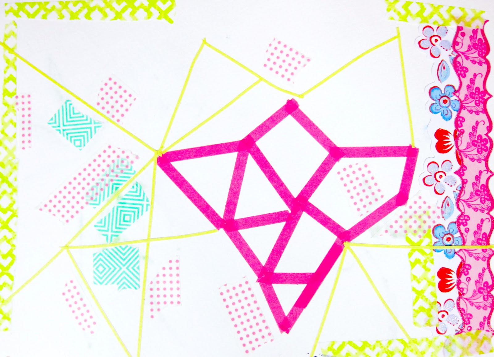 Sticky Journal: Tape Lines & Link Up - Marcia Beckett