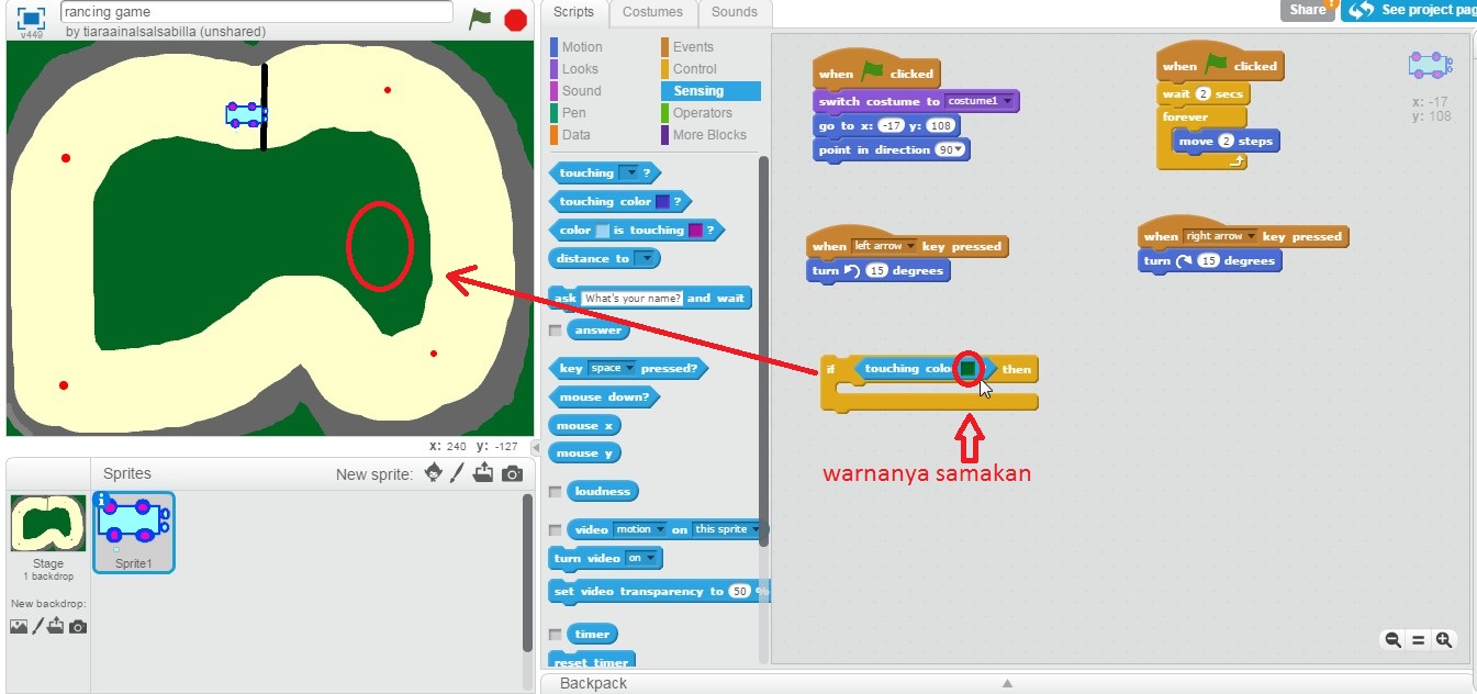 BLOG SCRATCH TIARA THNS: [scratch 4]-membuat permainan balap mobil ...