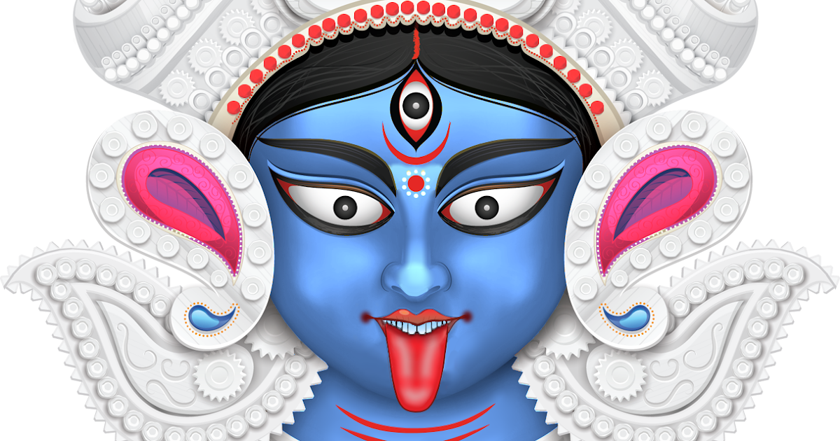 DURGA PUJA: KALI Face PNG