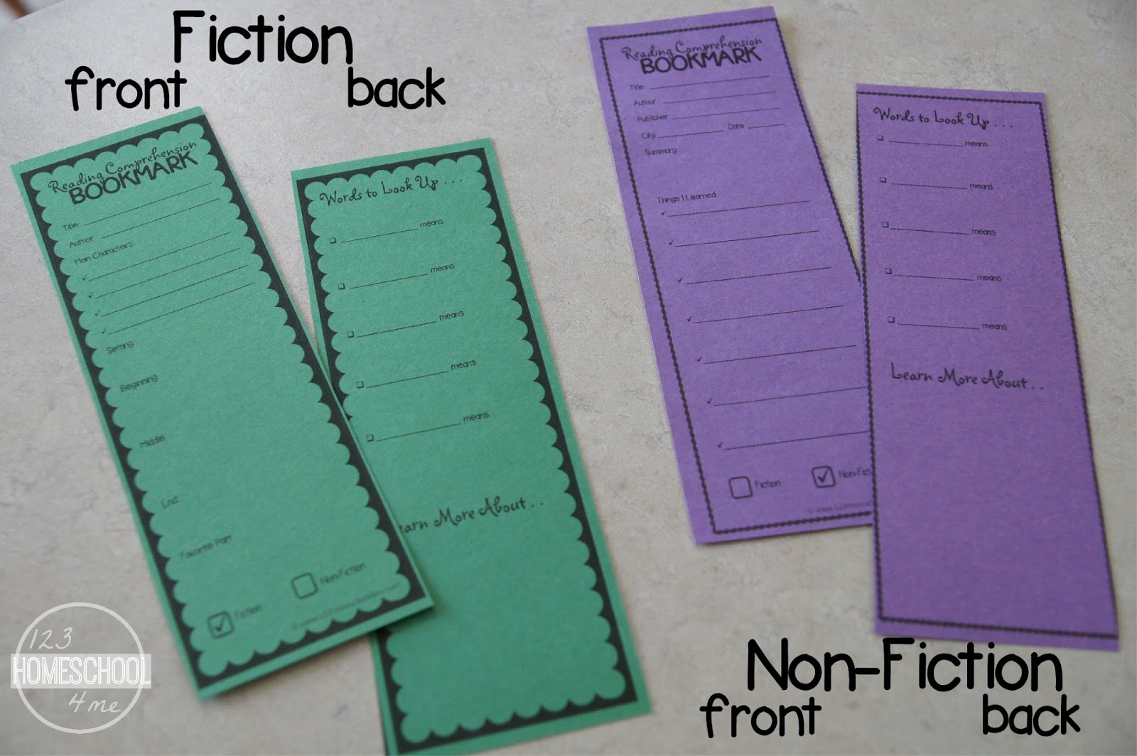 Reading Comprehension Bookmarks