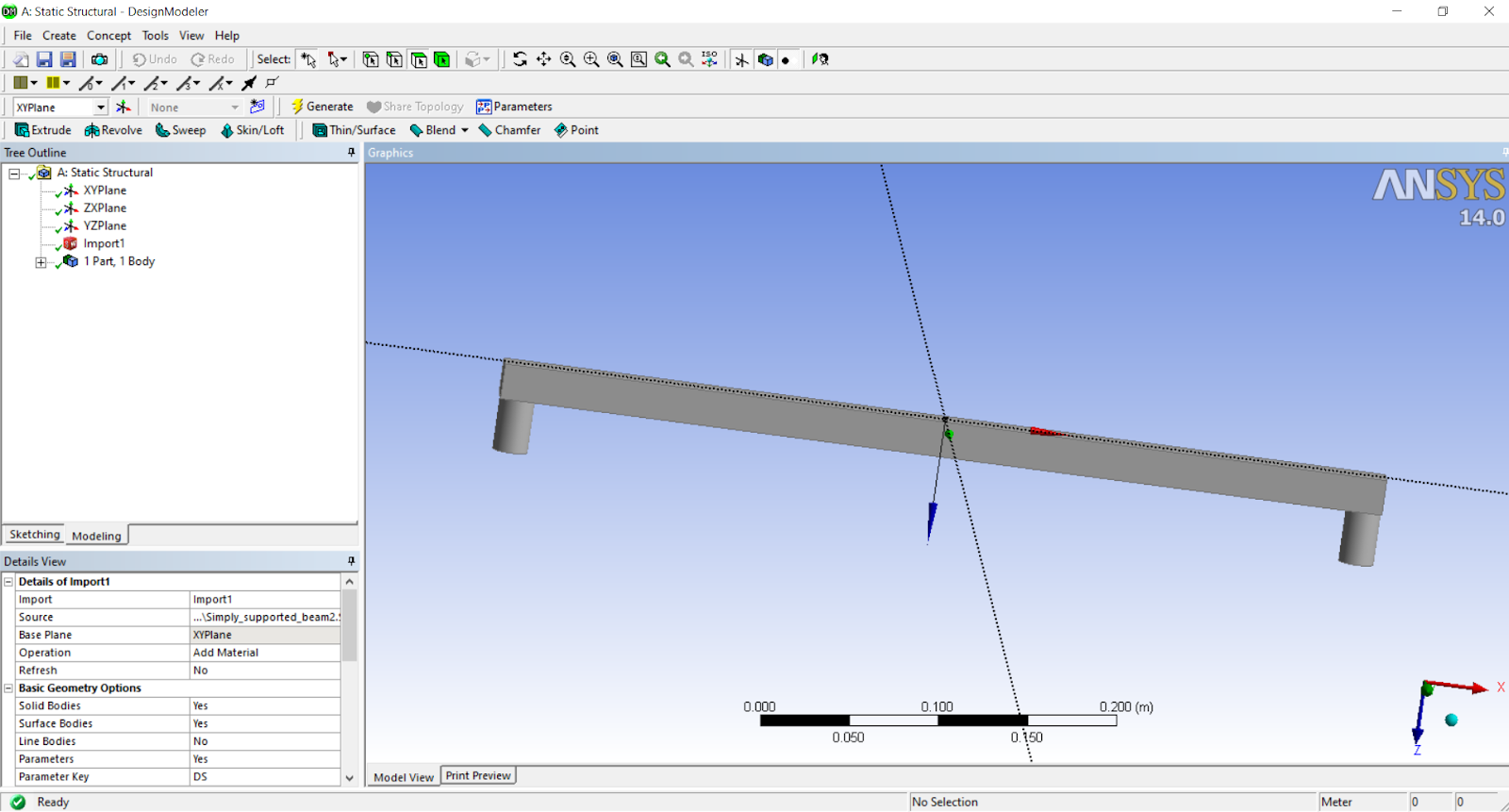 How to create a fixed beam in ansys spaceclaim - liowinning