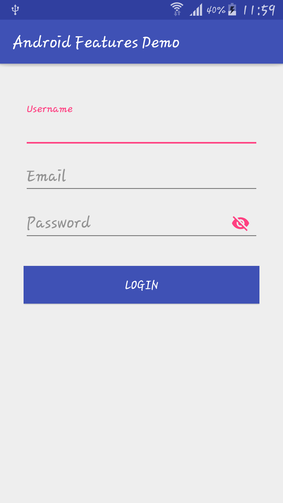 Open Source For Geeks: Android material design floating labels on ...