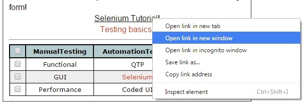 Context Menu Right Click With Selenium Qavalidation