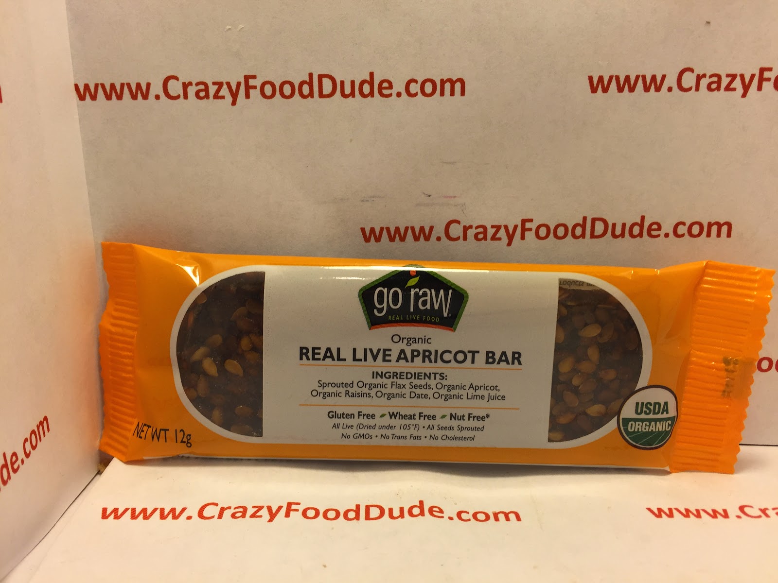 Crazy Food Dude: Review: Go Raw Real Live Apricot Bar