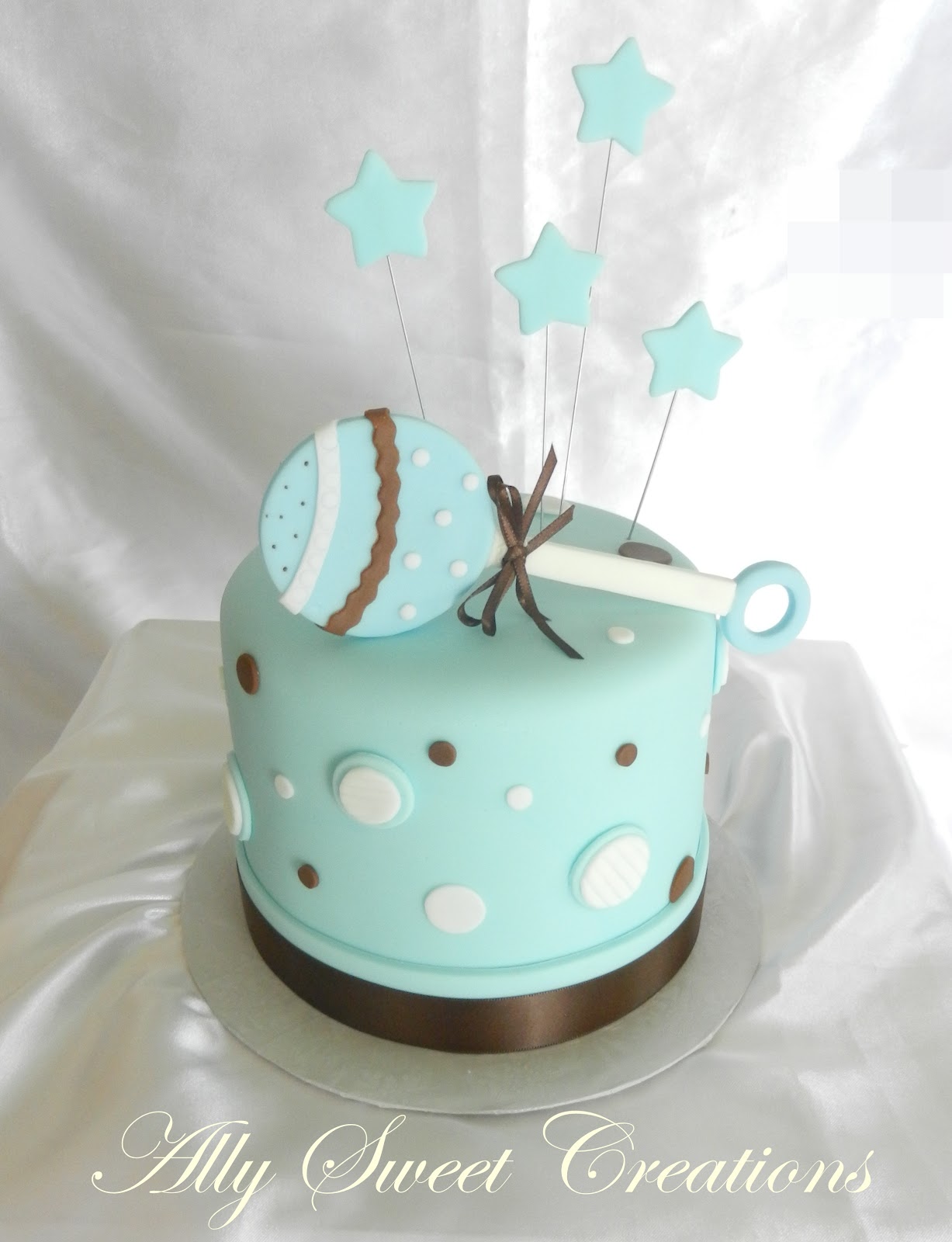 Ally Sweet Creations : Baby Shower One Tier Cake