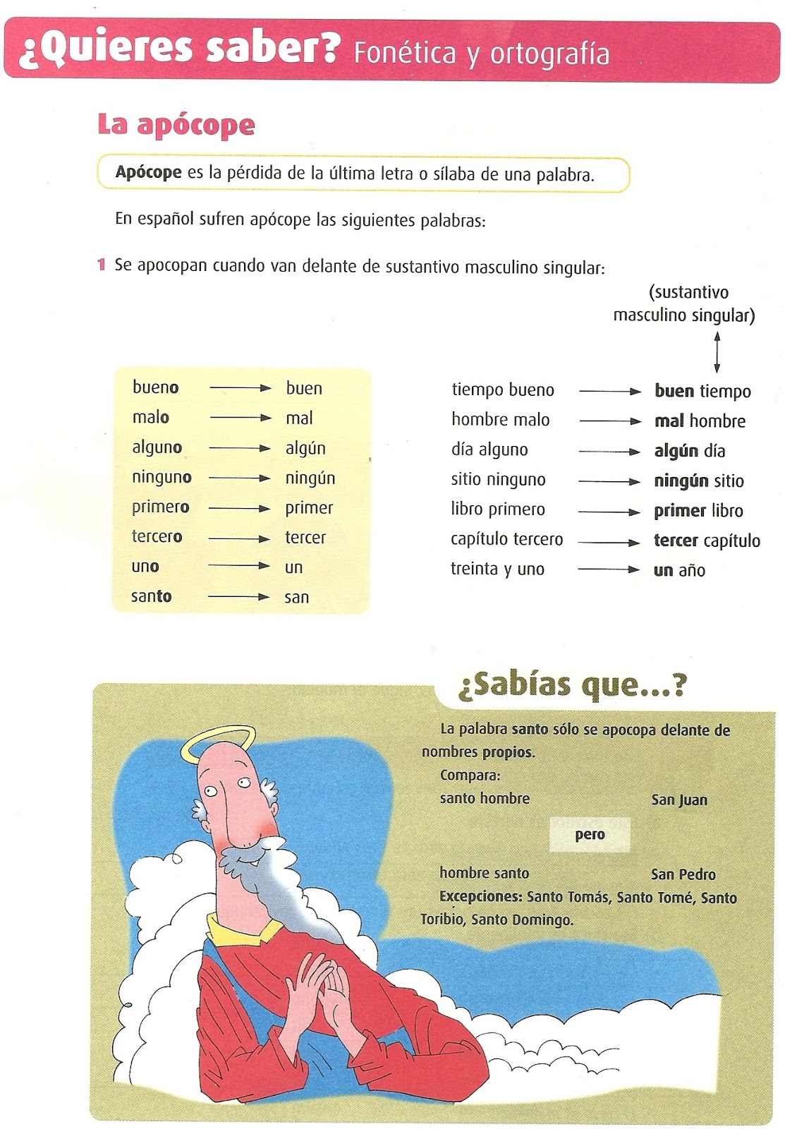 Prof. Éderson Diego: Actividades sobre Apócope