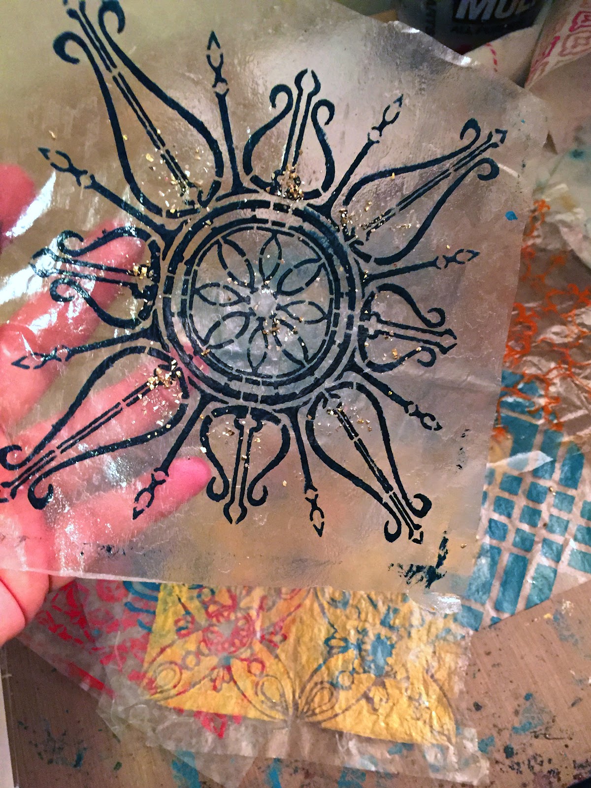 StencilGirl Talk: Gwen's Gems: Stenciled ICE Resin Paper Art Journal