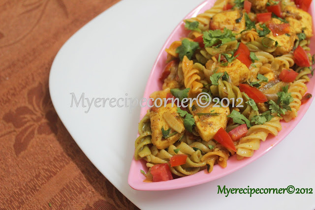 Mye's Kitchen: Paneer Pasta Recipe.