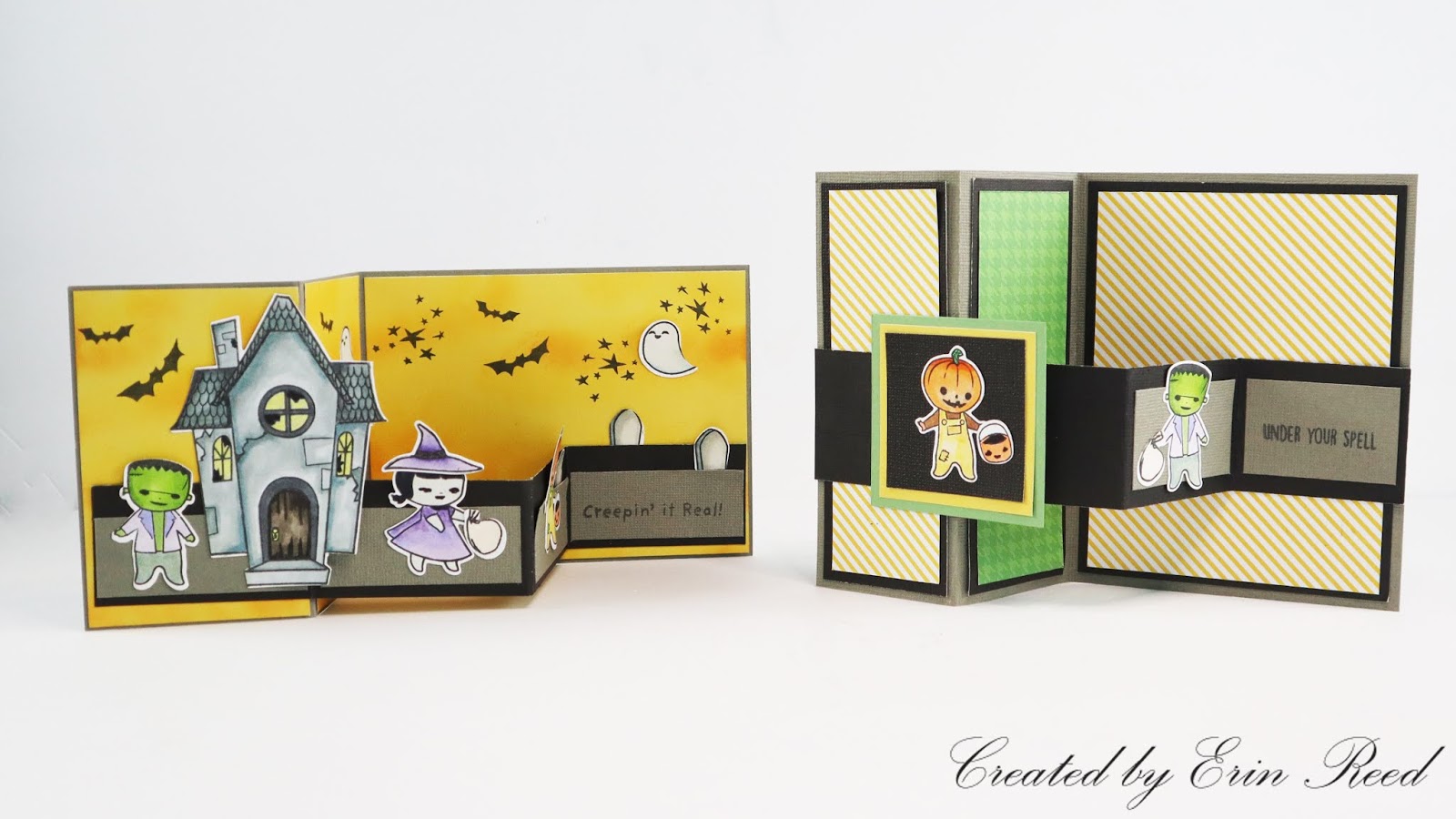 Erin Reed Makes: Double Z Fun Fold Halloween Cards 2 Ways - Plus ...