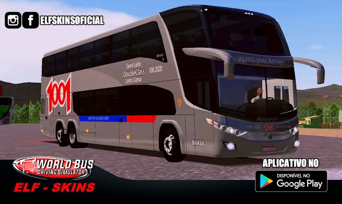 SKINS WORLD BUS DRIVING - G7 6X2 DD VIAÇÃO 1001