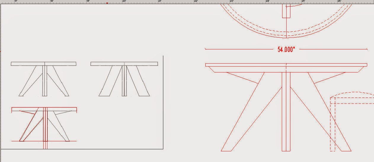 Dorset Custom Furniture - A Woodworkers Photo Journal: new table design