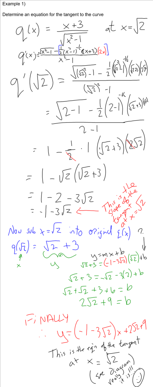 4U Calculus & Vectors: Quotient Rule