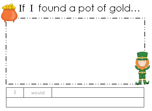 Holly's Hobbie: Pot of Gold Writing