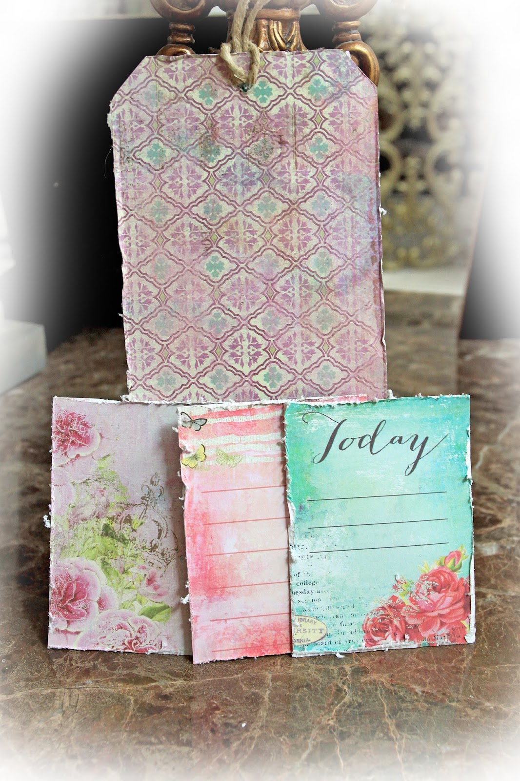 My Glitter Coated Life: Prima Mixed Media Oversized Tag & Pocket Tag Set~