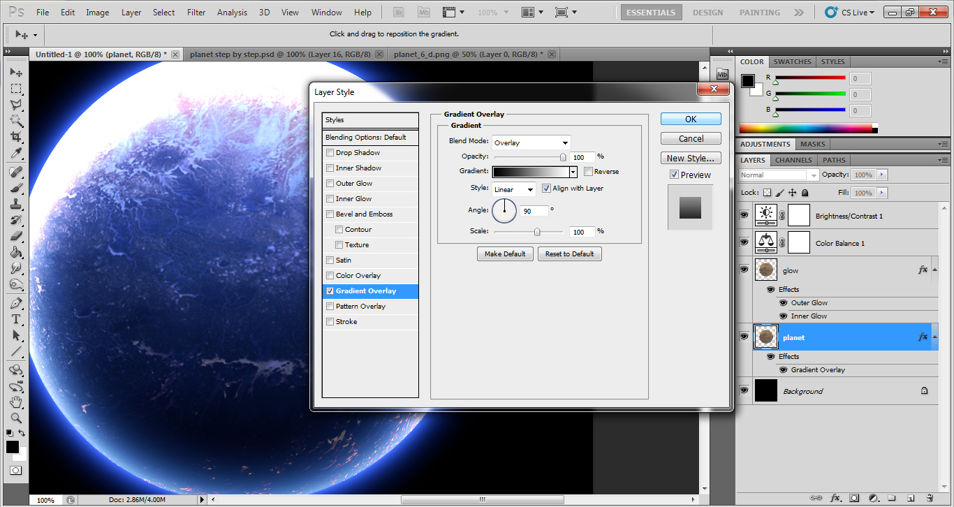 V3N0M's - 2D and 3D art: Creating Planets in Photoshop