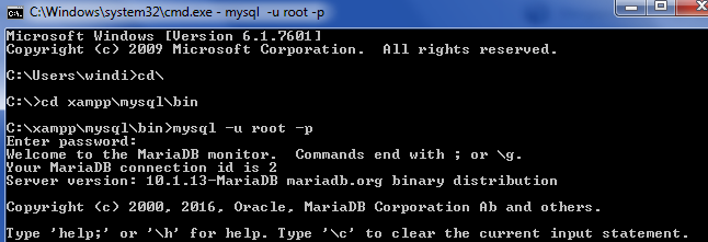 Membuat Database Mysql Dengan Command Prompt Belajar Fokus