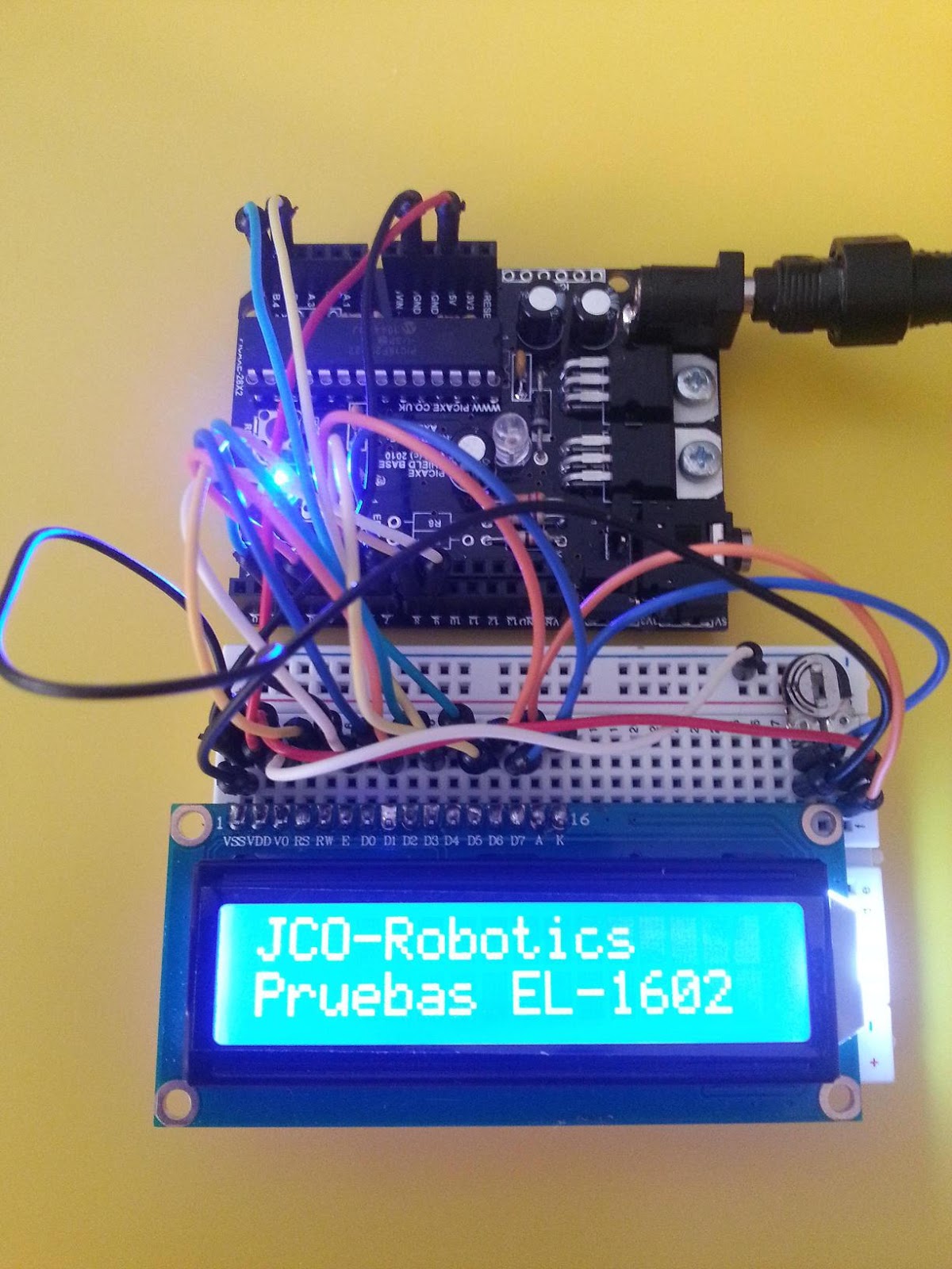 JCO-Robotics: Display LCD EL-1602 con Picaxe