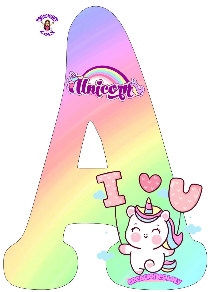 Creaciones Loly: ABECEDARIO UNICORNIO BEBE
