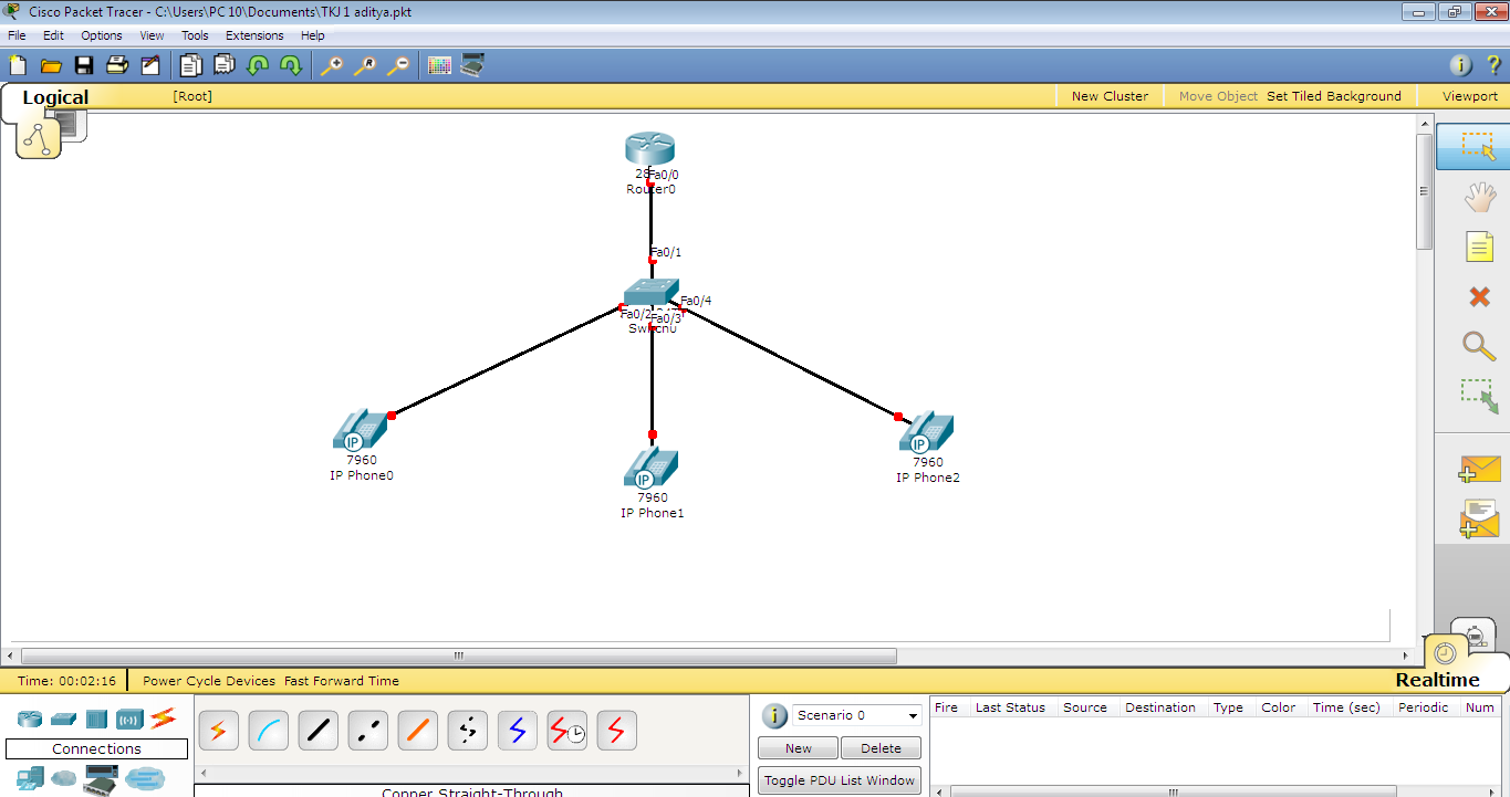 aditya fadli: Konfigurasi Voip di Packet Tracer