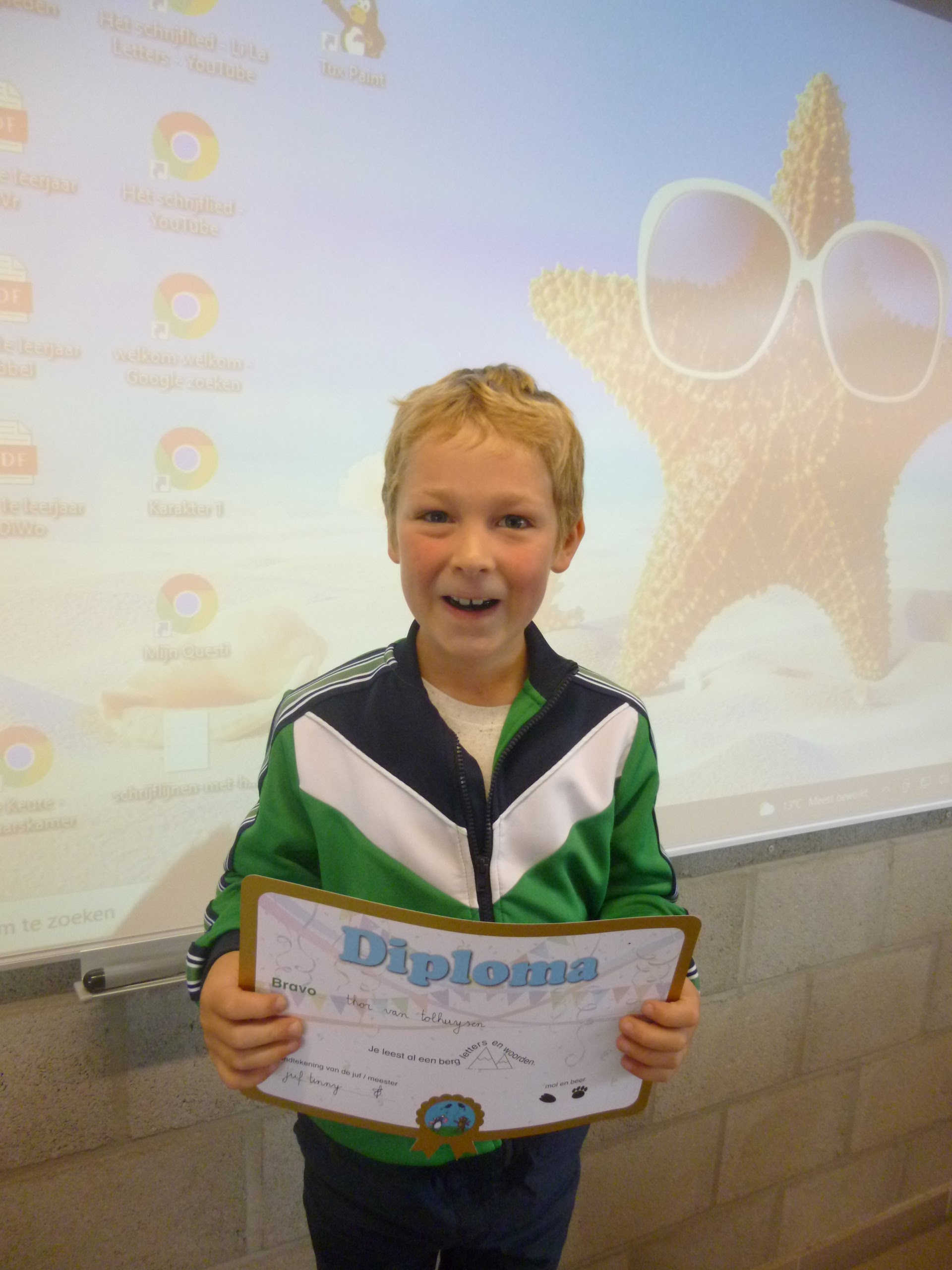 't Steltje eerste leerjaar A: EEN LEESDIPLOMA VAN MOL EN BEER ... DAT ...