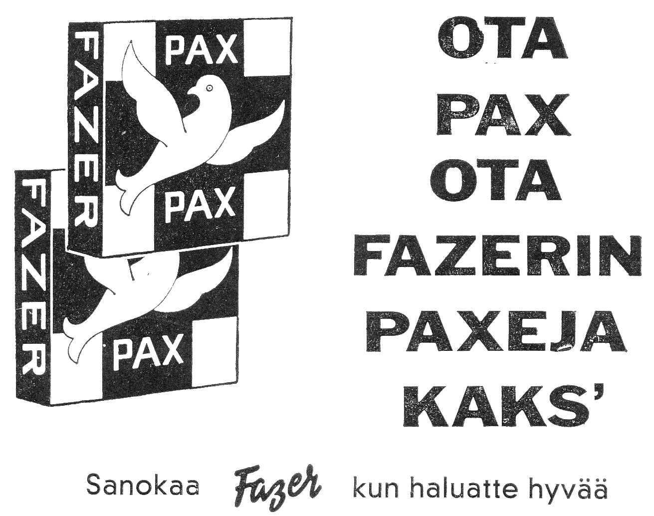 Vanhoja mainoksia: Pax-pastilli 1963