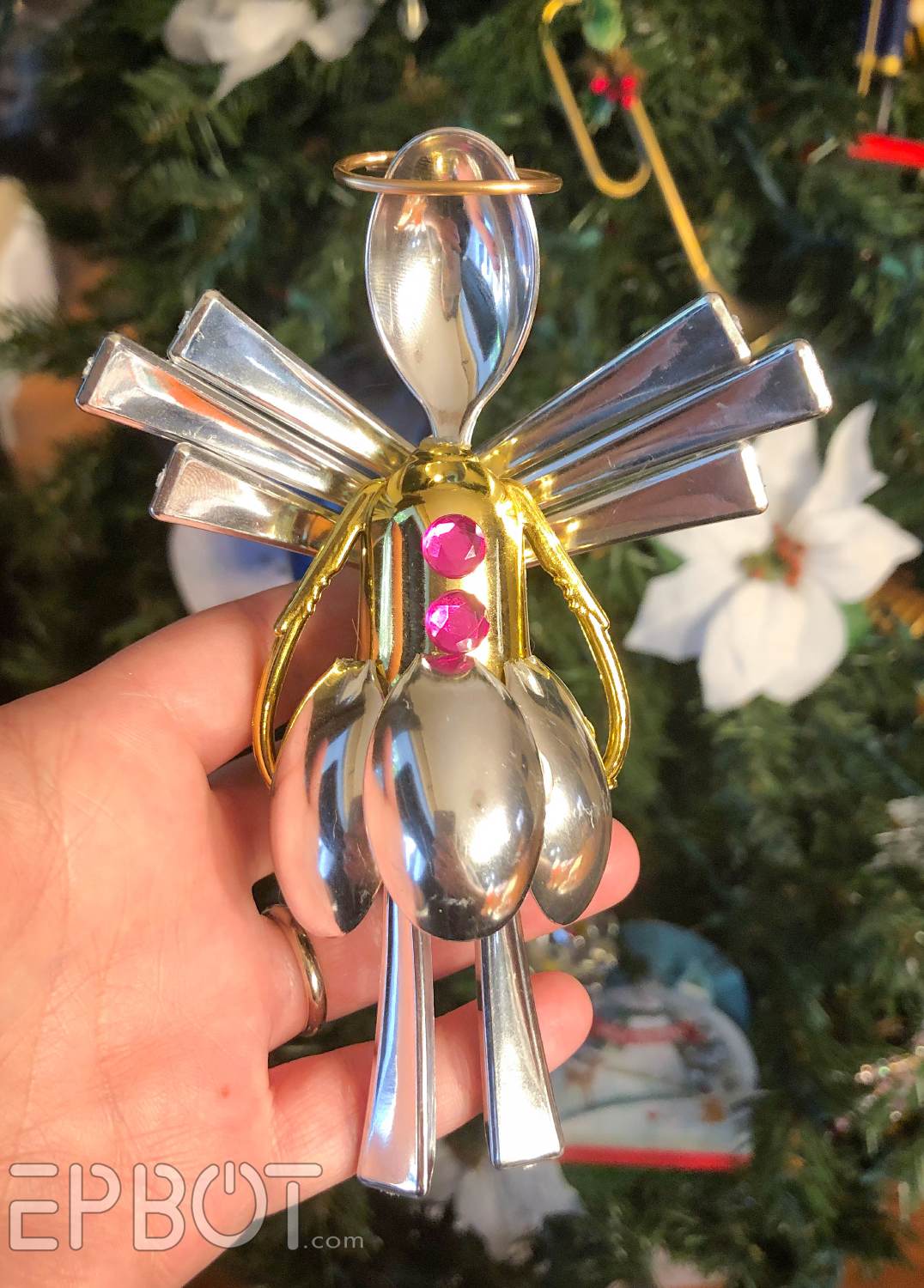 EPBOT: SPOOOOOON! Turning Plastic Spoons Into Shiny Angel Ornaments