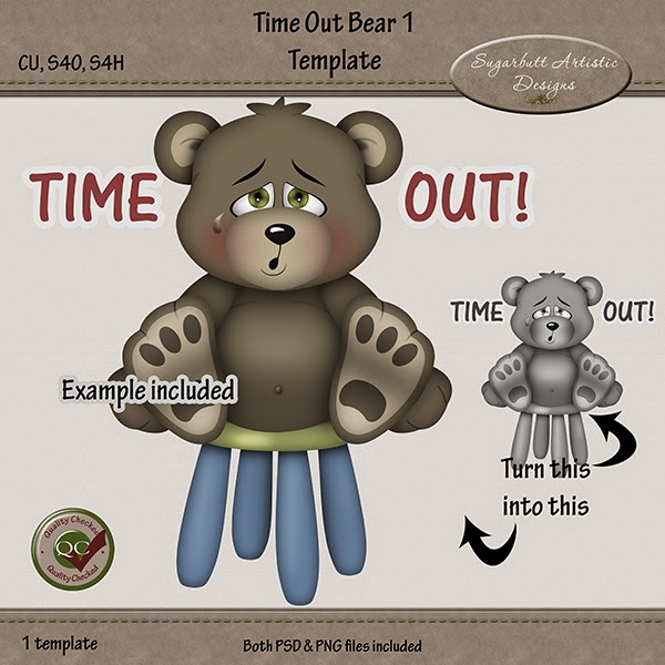 Sugarbutt Artistic Designs: New bear & time out bear templates now in ...