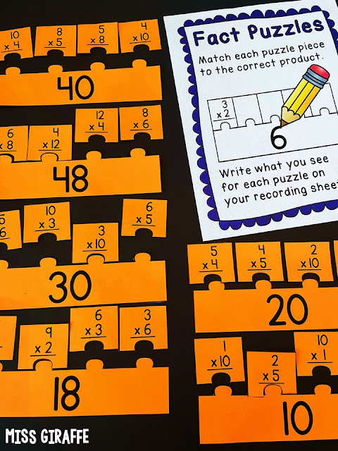 Miss Giraffe's Class: Multiplication Facts Practice Worksheets Games ...