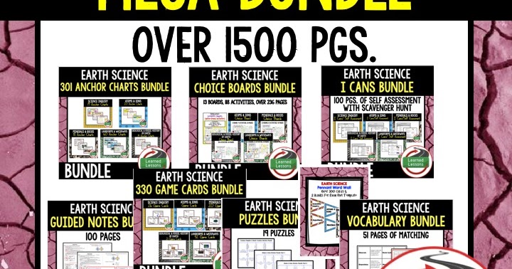 EARTH SCIENCE MEGA BUNDLE, Earth Science Curriculum, Anchor Charts ...