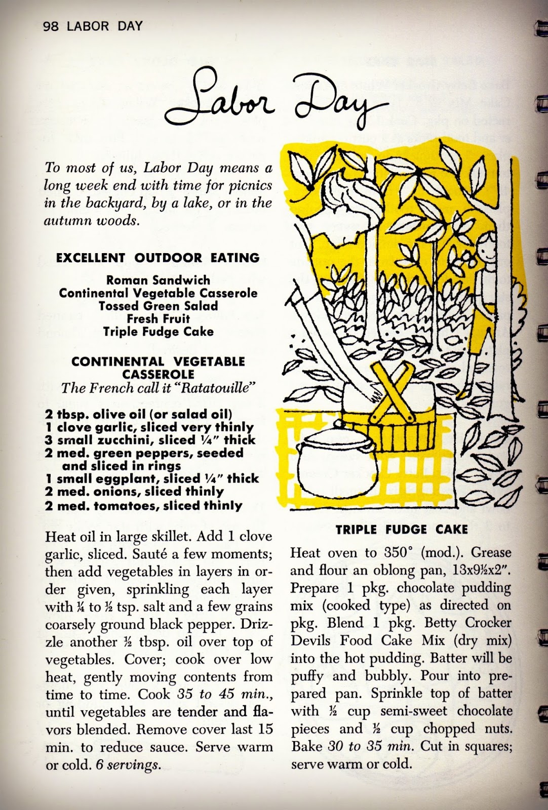 Dying for Chocolate: TRIPLE FUDGE CAKE FOR LABOR DAY: Retro Party ...