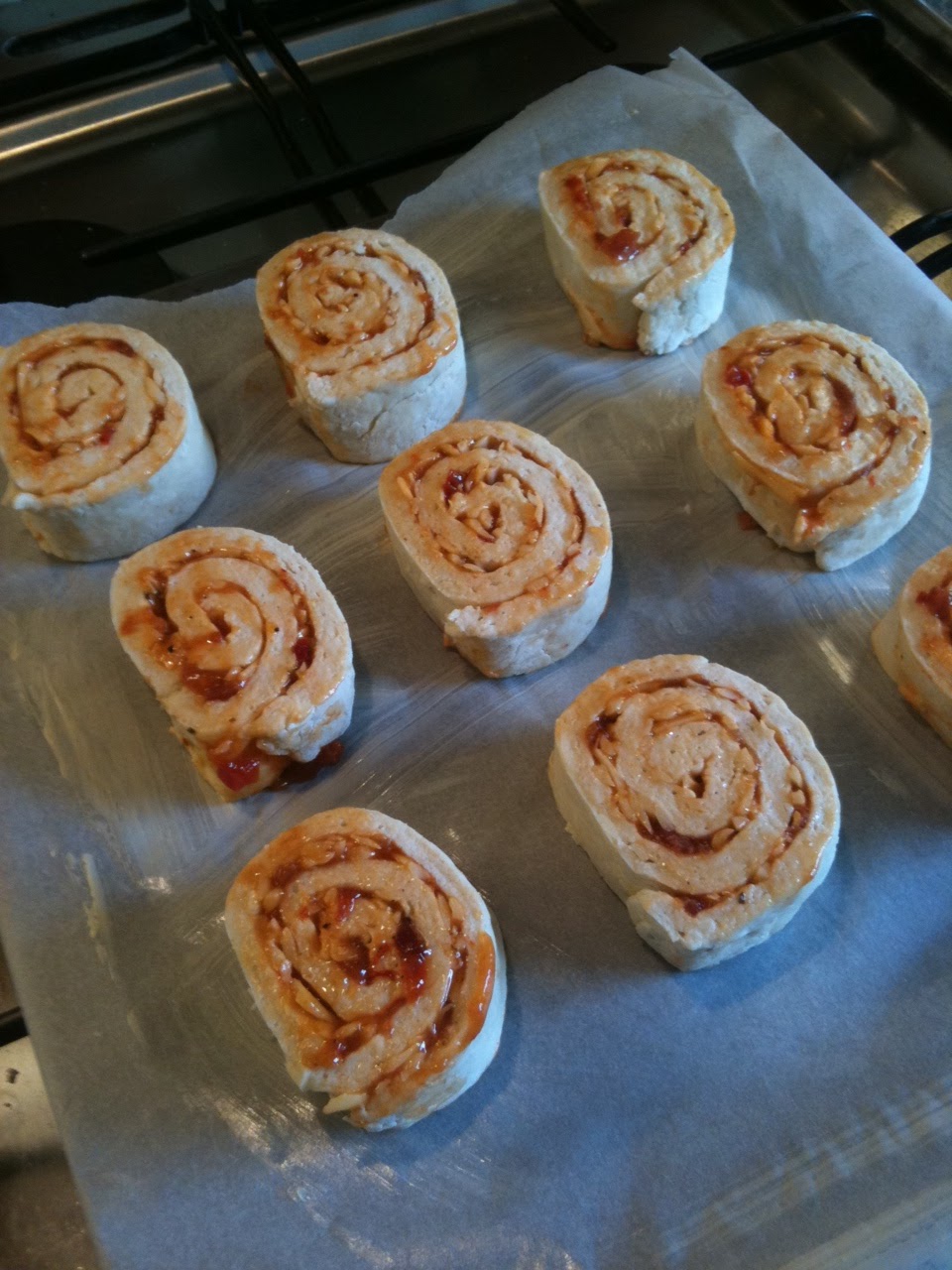 Words that spring to mind: Sunday baking - Savoury pinwheel scones
