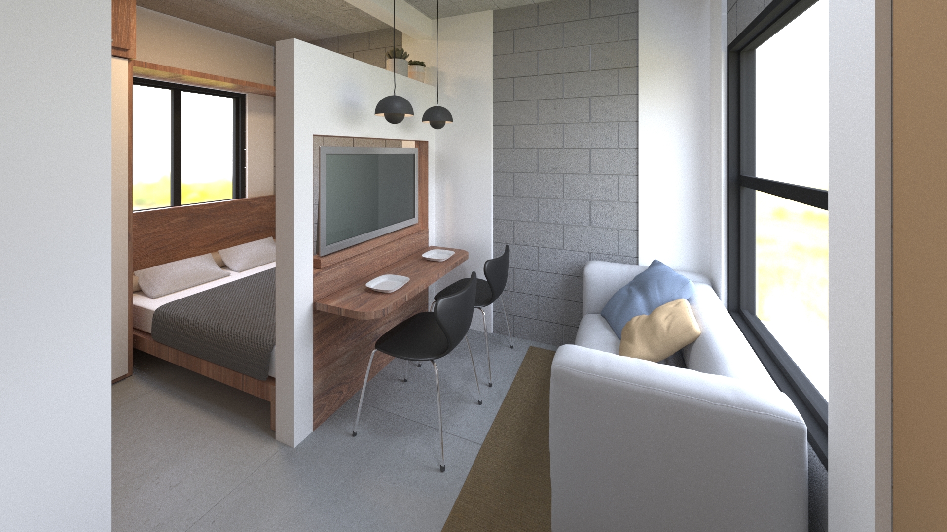 PROJETO ONLINE: KITNET PRA ALUGAR COM BLOCOS DE CONCRETO