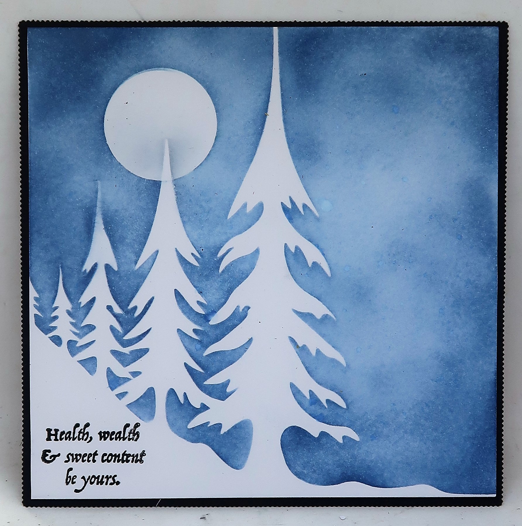 Sarah's Craft Shed: Pine Trees Christmas Card