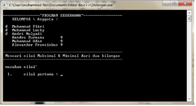 Contoh program kondisi bahasa C