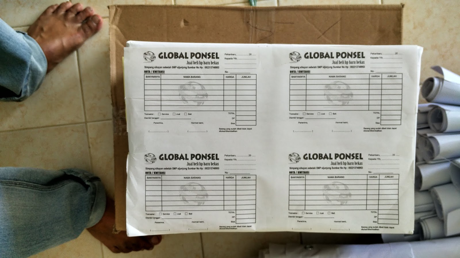 Nota Global Ponsel ~ Print Corner