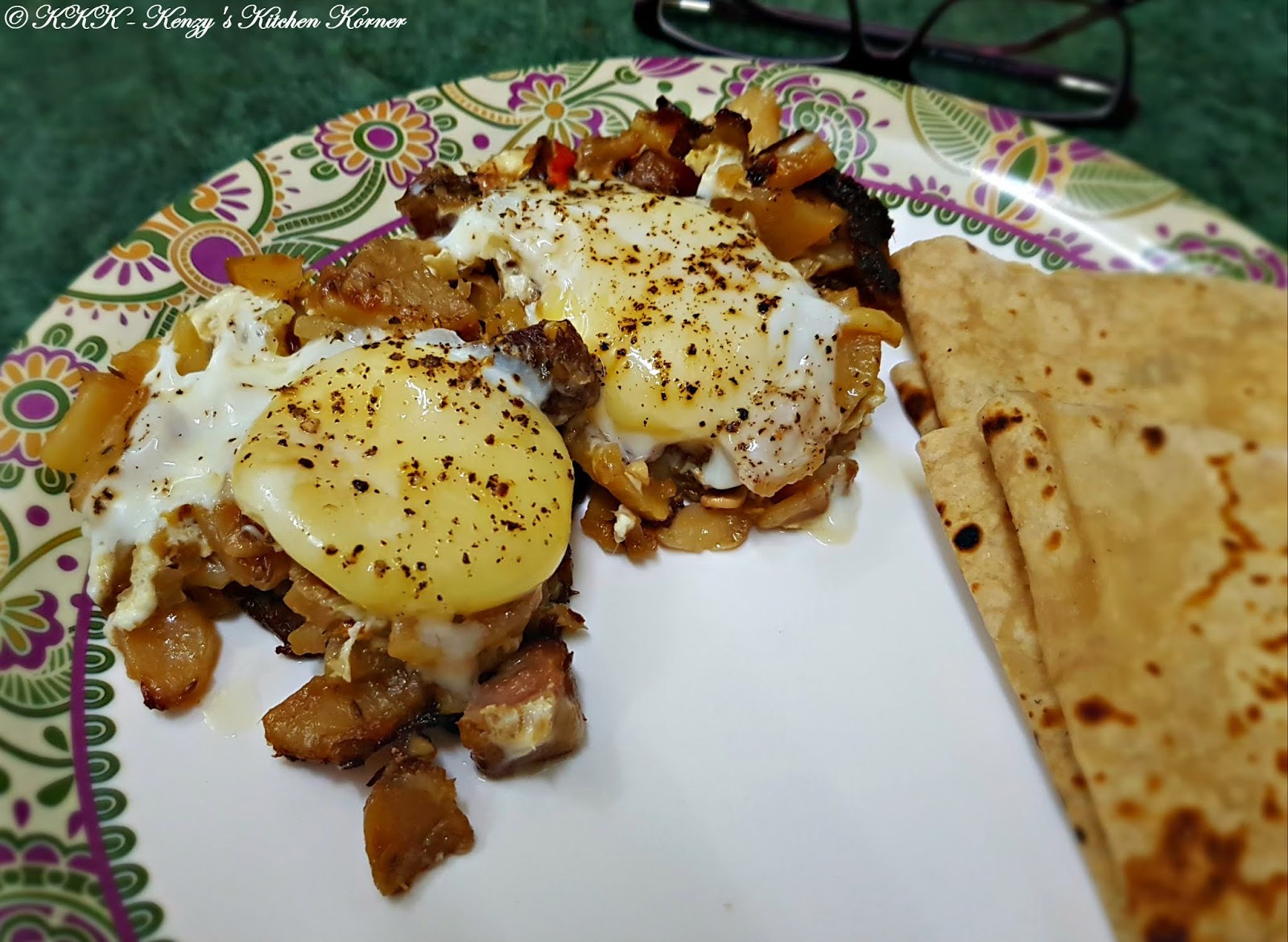 Kenzy's Kitchen Korner... : Bacon Papeta Par Eda – Eggs on Bacon-Potato