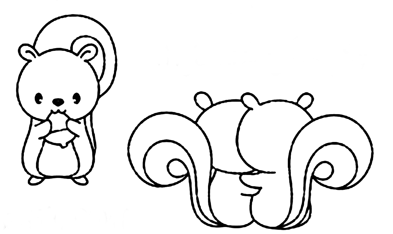 Riscos graciosos (Cute Drawings): Esquilos (Squirrels)