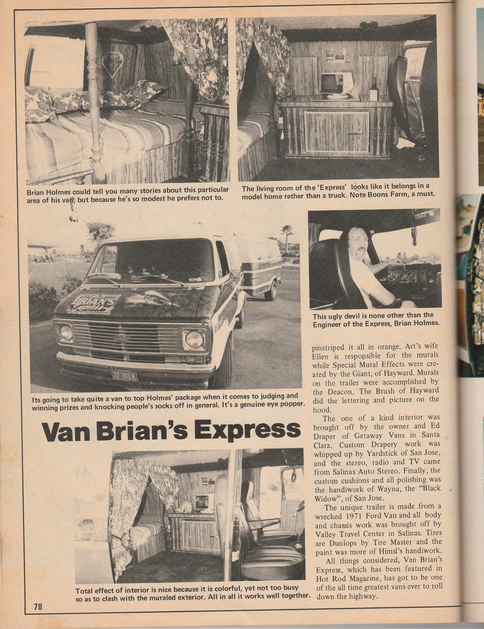 1970's VAN Magazines : Vans And Trucks Magazine #1