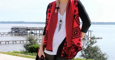 Stylish Outfit: Aztec Print and Leather | Stylelista Confessions