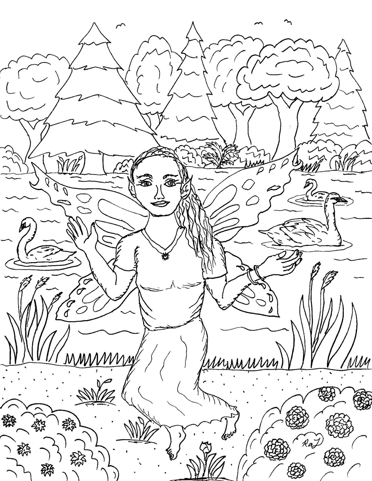 Robin's Great Coloring Pages: Forest Fairies coloring pages