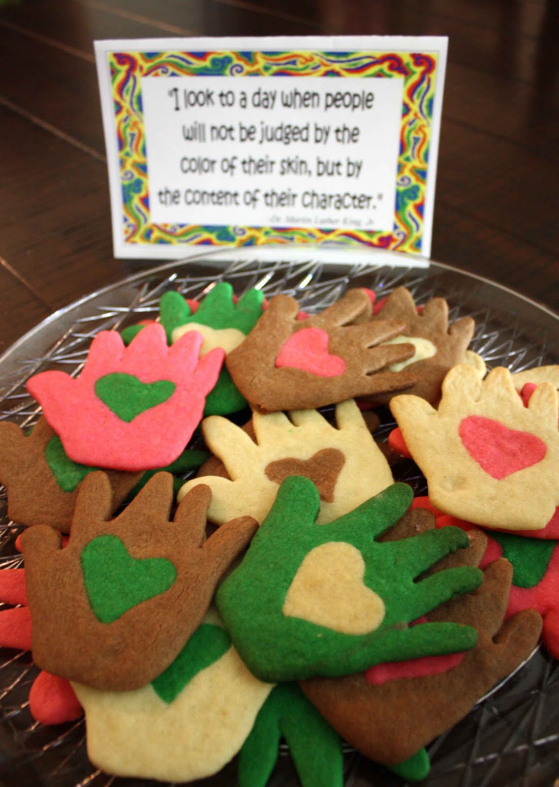 Gourmet Mom on-the-Go: Love in Hand Cookies for MLK Day