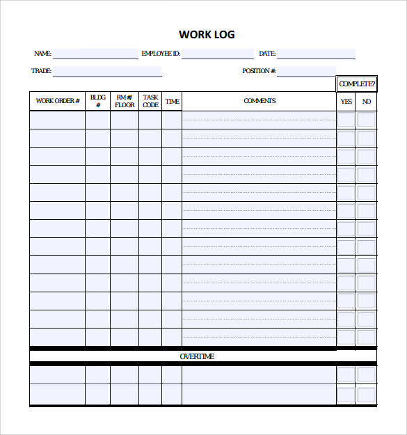 Daily Work Log Template Excel Medical Resume Daily Work Log Template Excel Medical Resume
