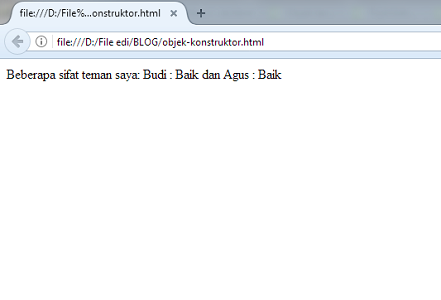 Objek Konstruktor Javascript